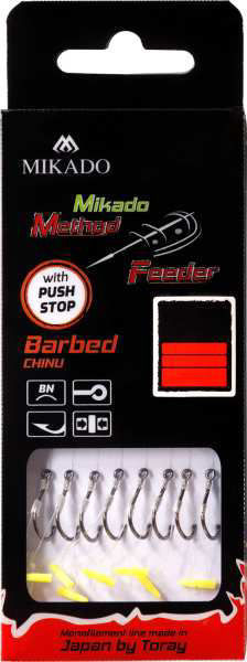 Umreich's Angelshop24. MIKADO METHOD FEEDER RIG 10 cm PUSH STOP - barbed